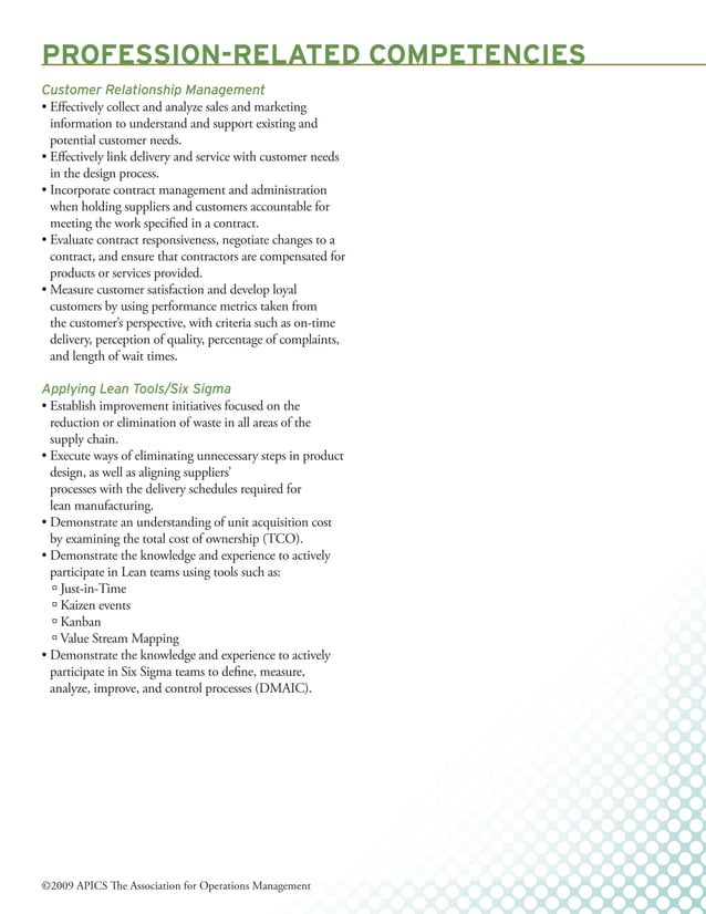Apics Competency Model | PDF | Logistics | Business