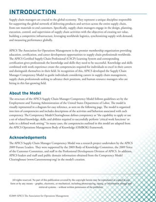 Apics Competency Model | PDF | Logistics | Business