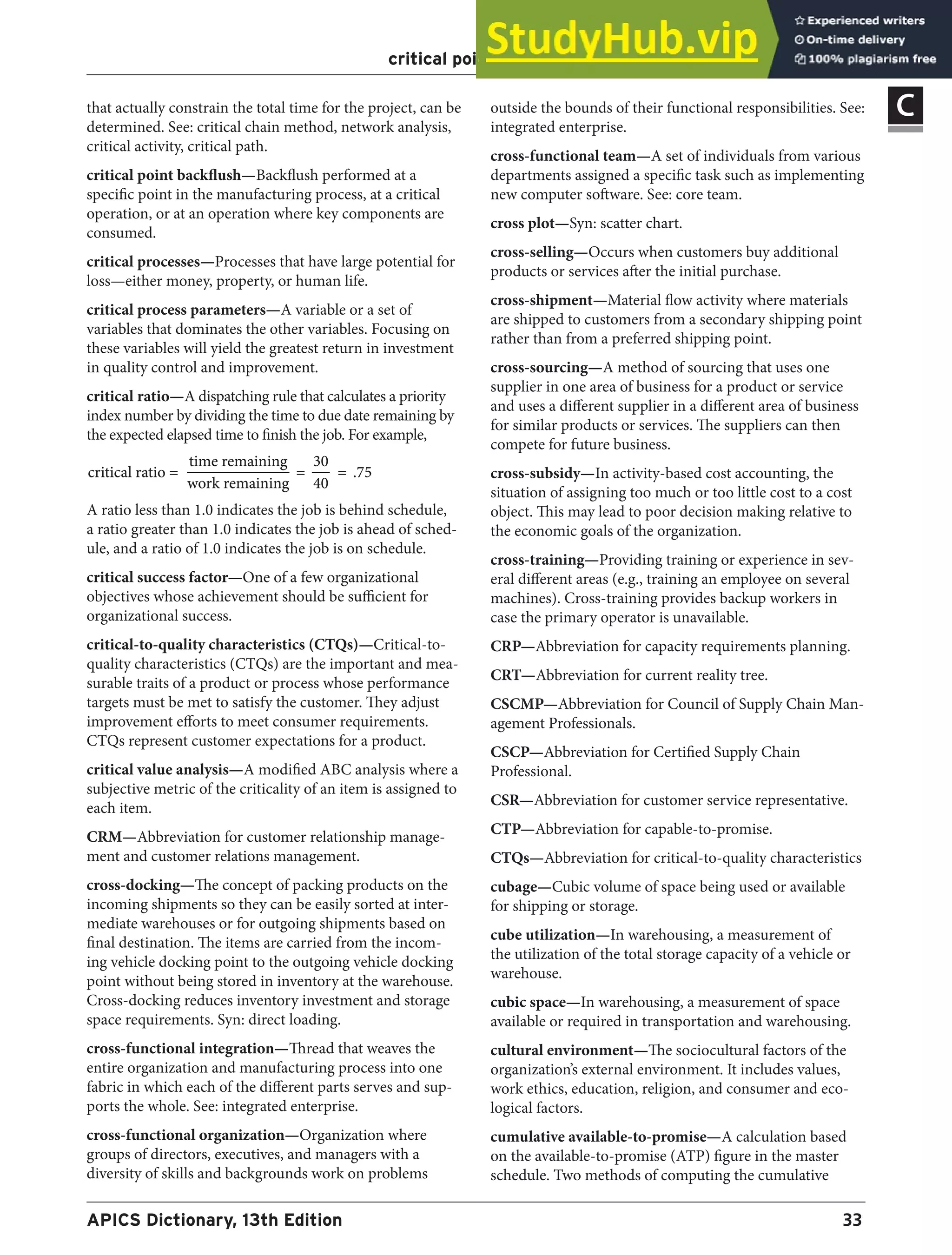 APICS Dictionary 13Th Ed | PDF