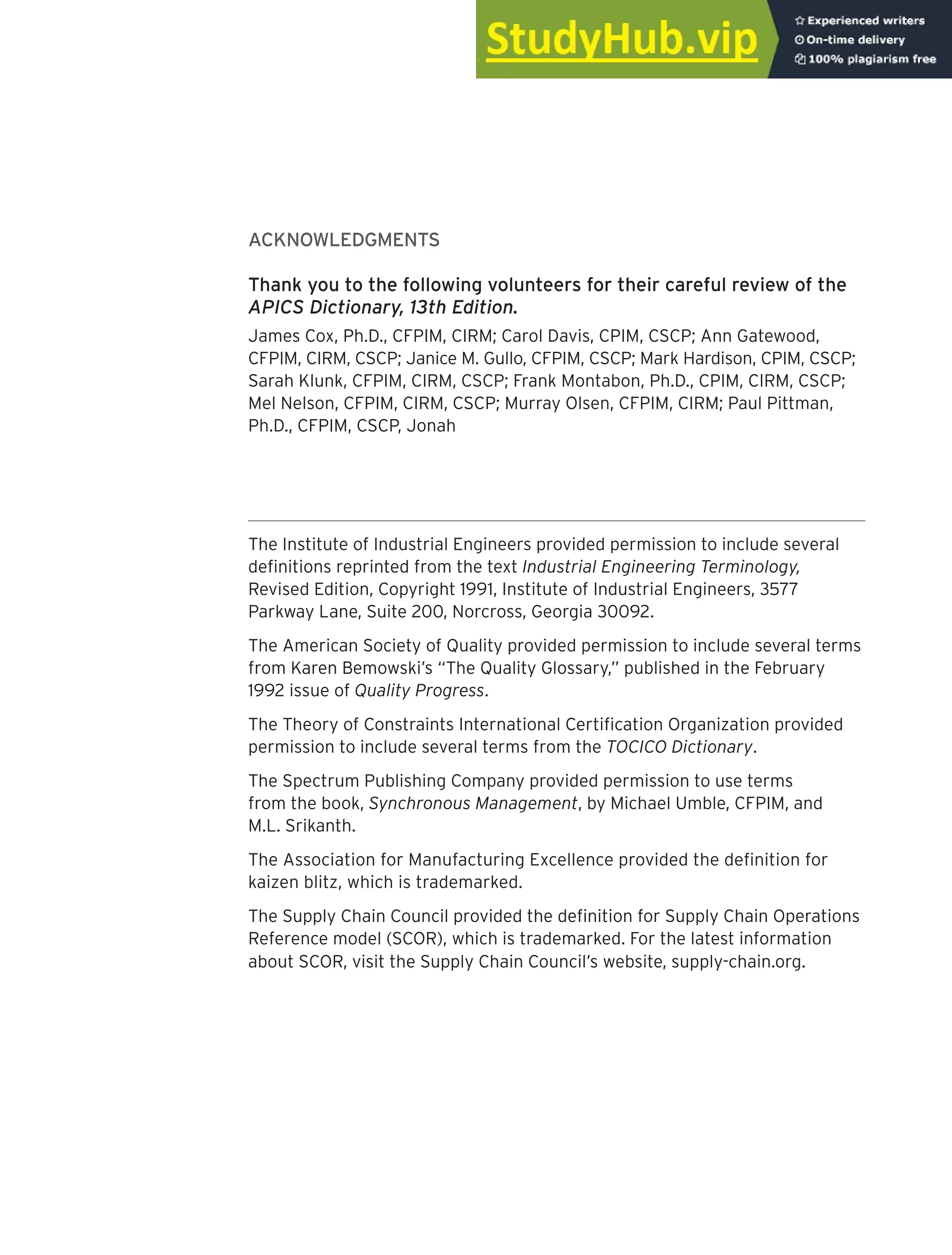 APICS Dictionary 13Th Ed | PDF