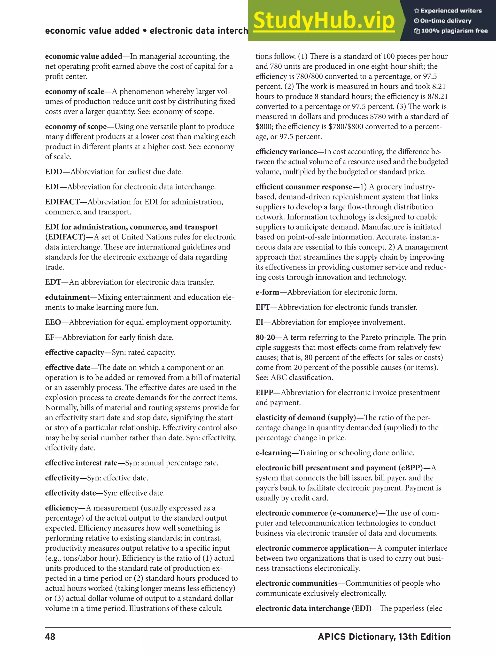 APICS Dictionary 13Th Ed | PDF