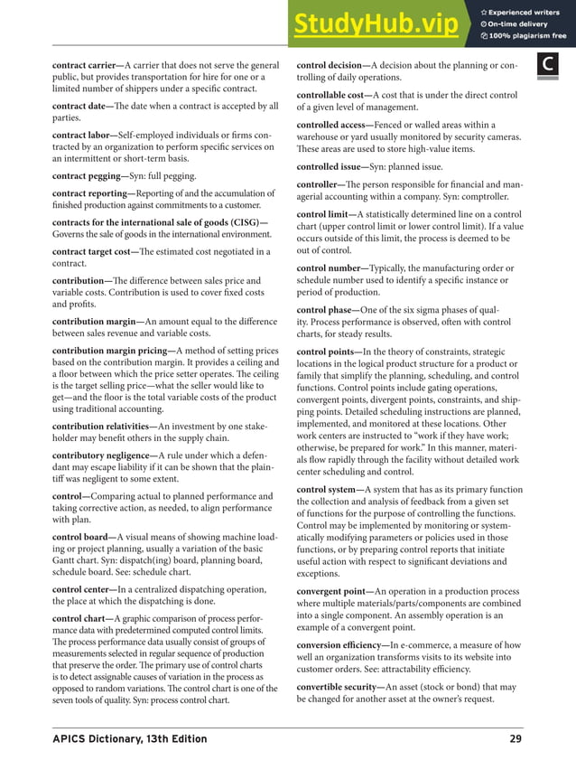 APICS Dictionary 13Th Ed | PDF