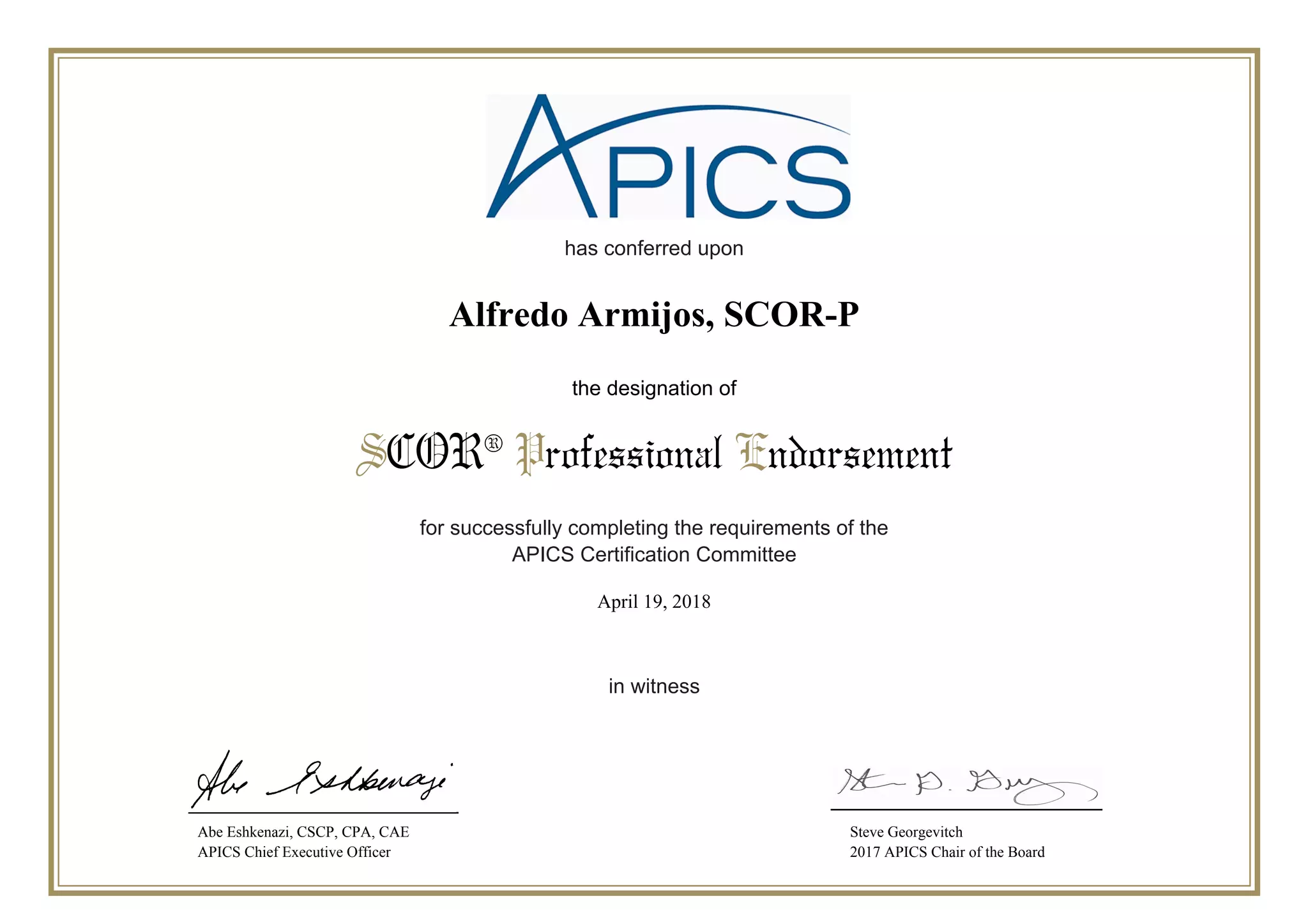 APICS SCOR Professional (SCOR-P) | PDF