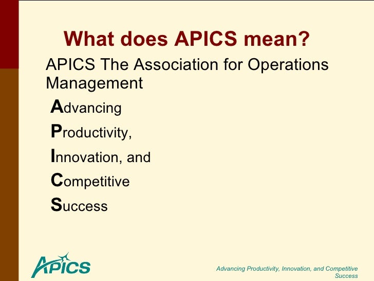 Apics Svc2006