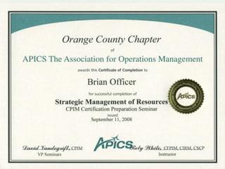 Apics Training | PPT