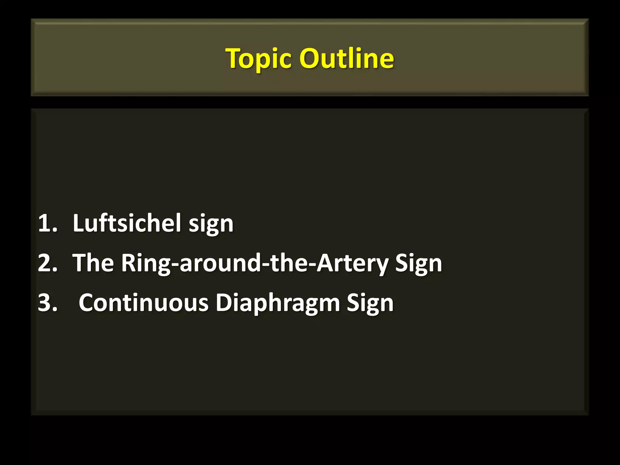 A pictorial review of “signs in thoracic imaging 02” | PPTX