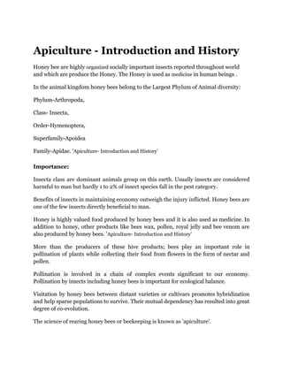 Apiculture - Introduction and History.pdf