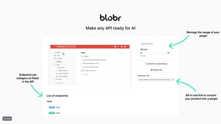 INTERFACE by apidays 2023 - How to make APIs AI compatible, Alexandre Airvault, Blobr | PDF ...