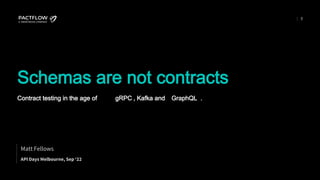 apidays Australia 2022 - Schemas are not contracts!, Matt Fellows ...