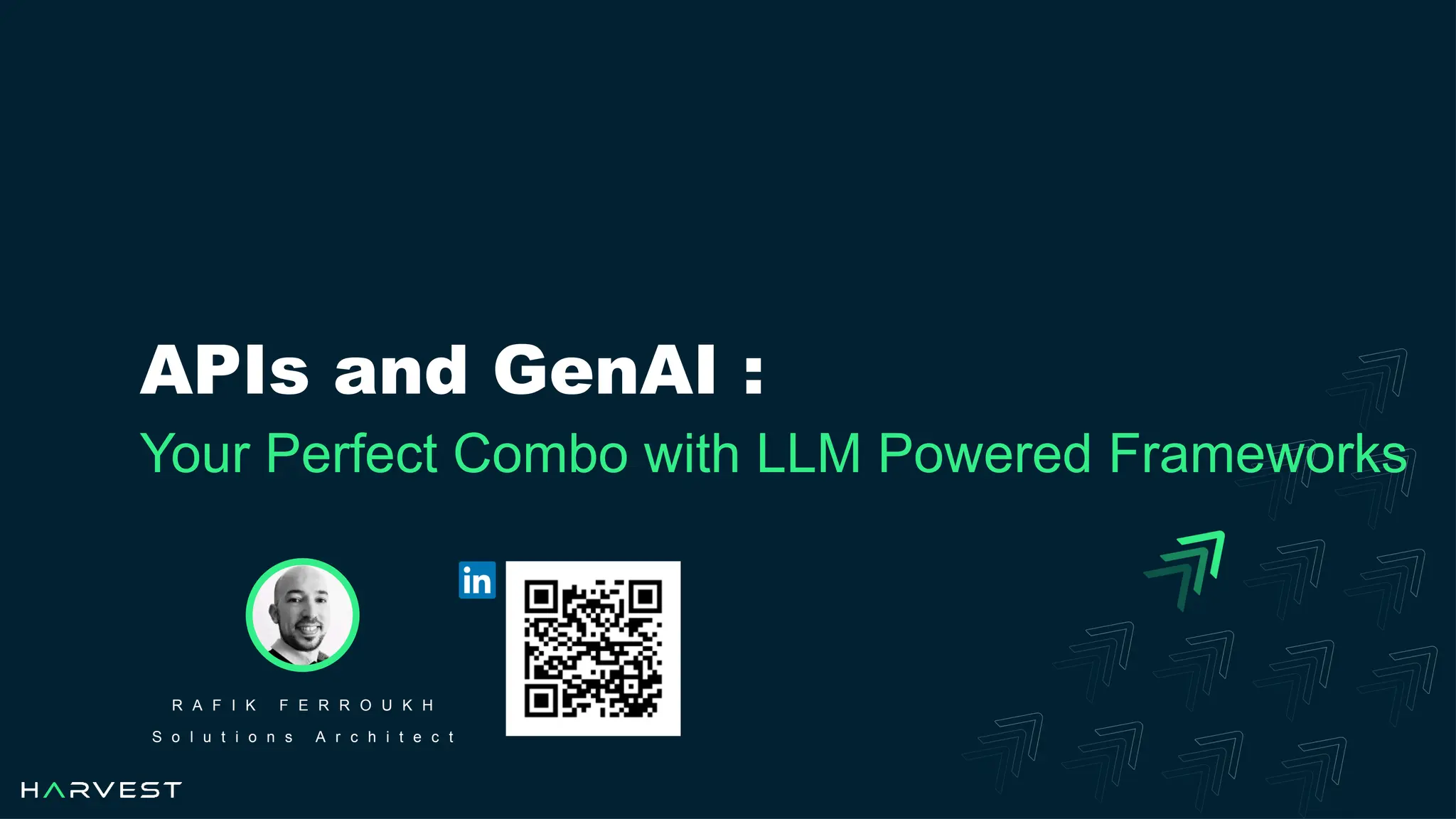 apidays Paris 2024 - APIs and GenAI, Rafik Ferroukh, Groupe HARVEST | PPT