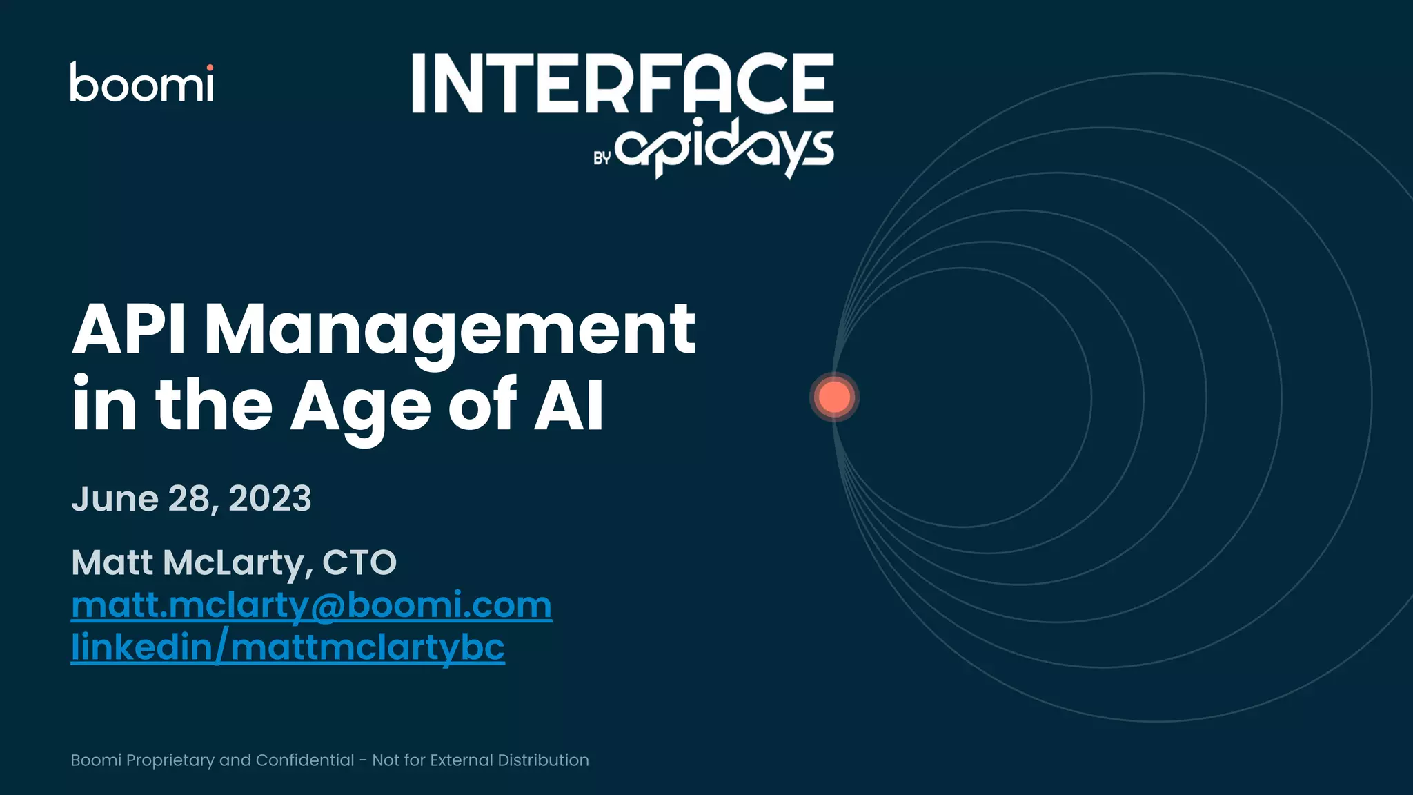 Interface By Apidays 2023 Api Management In The Age Of Ai Matt Mclarty Boomi Ppt 