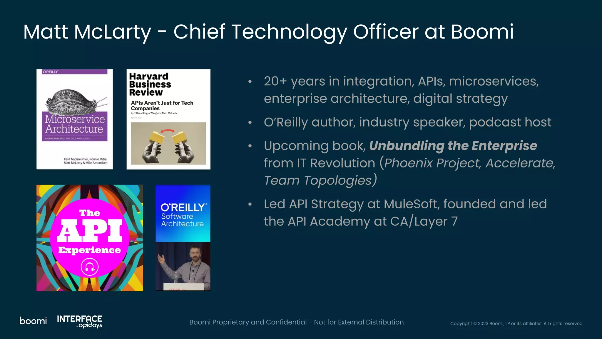 INTERFACE by apidays 2023 - API Management in the Age of AI, Matt McLarty, Boomi | PPT