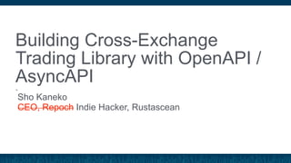 Apidays London 2024 - Building Cross-Exchange Trading Library with ...