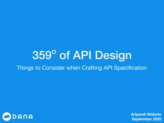 apidays LIVE JAKARTA - 359o of API Design: Things to consider when crafting your API ...