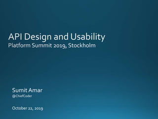 Api design and usability | PPT