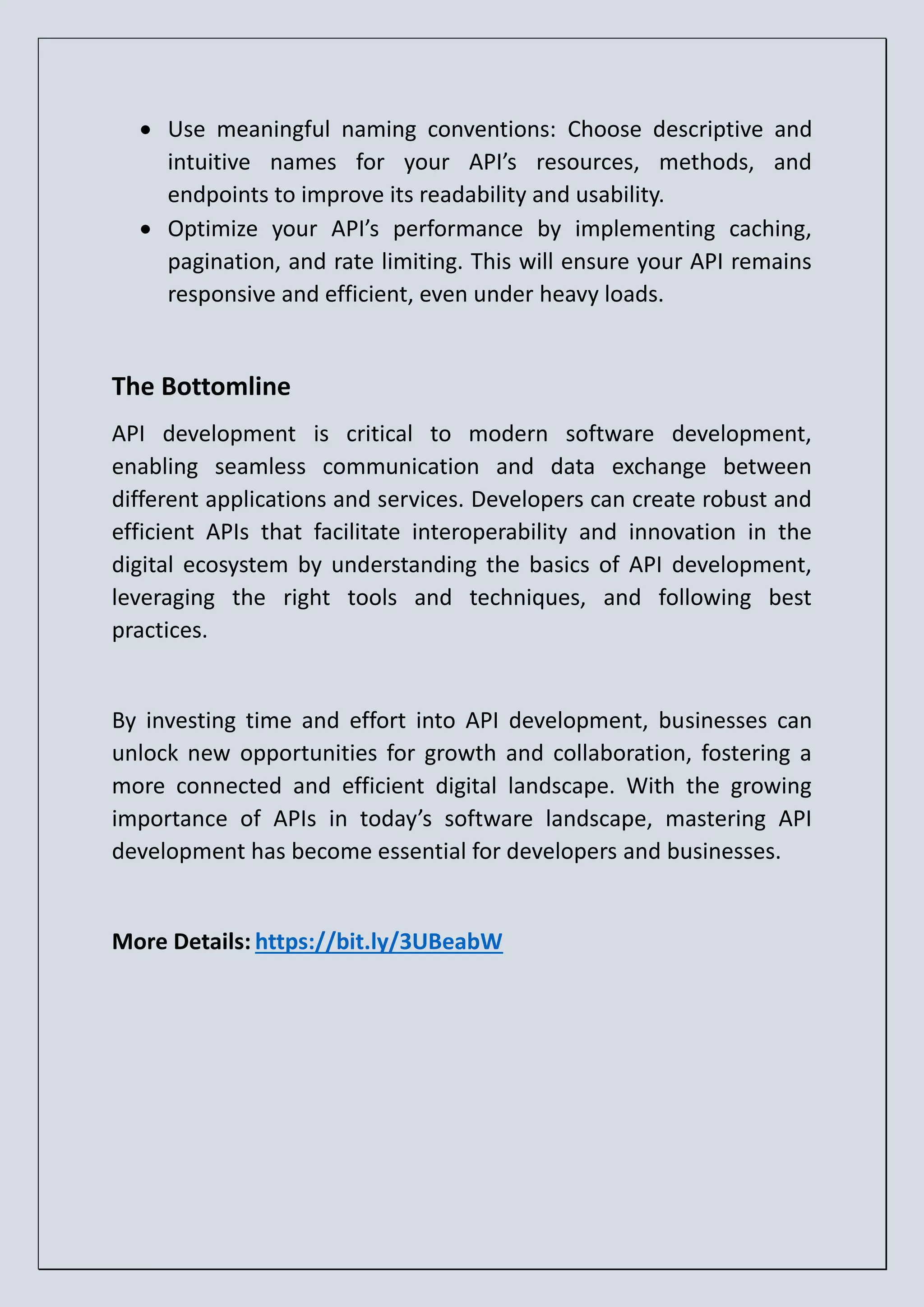 API Development – Complete Guide to Developing Robust APIs | PDF API Development – Complete Guide to Developing Robust APIs | PDF
