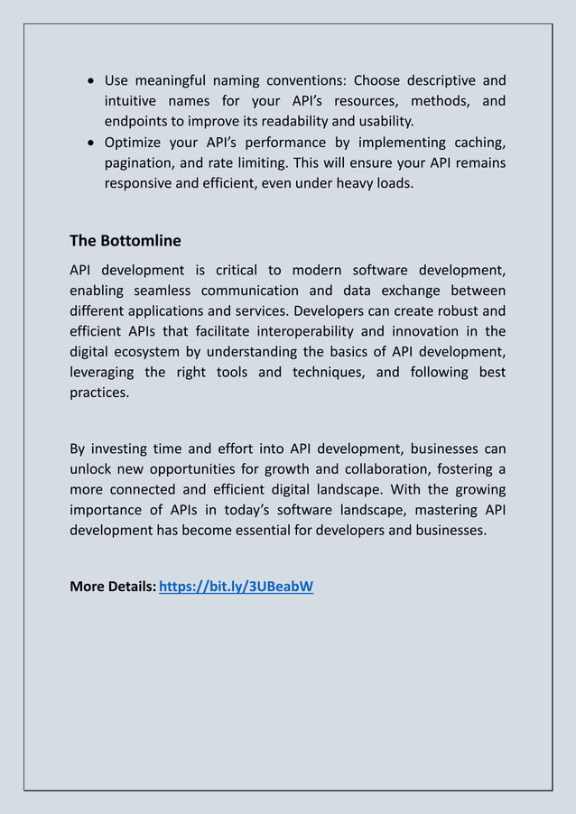 API Development – Complete Guide to Developing Robust APIs | PDF