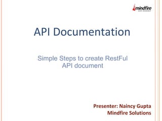 RestFul Api documentation with Swagger | PPT