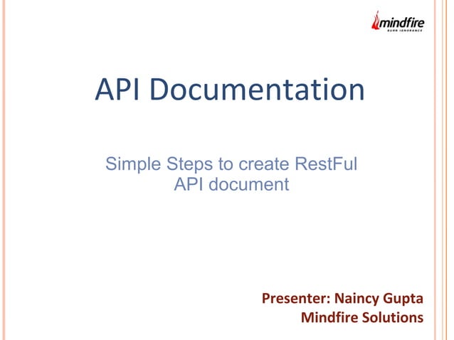 RestFul Api documentation with Swagger | PPT