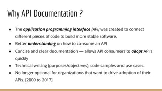 Api documentation using slate, markdown | PDF