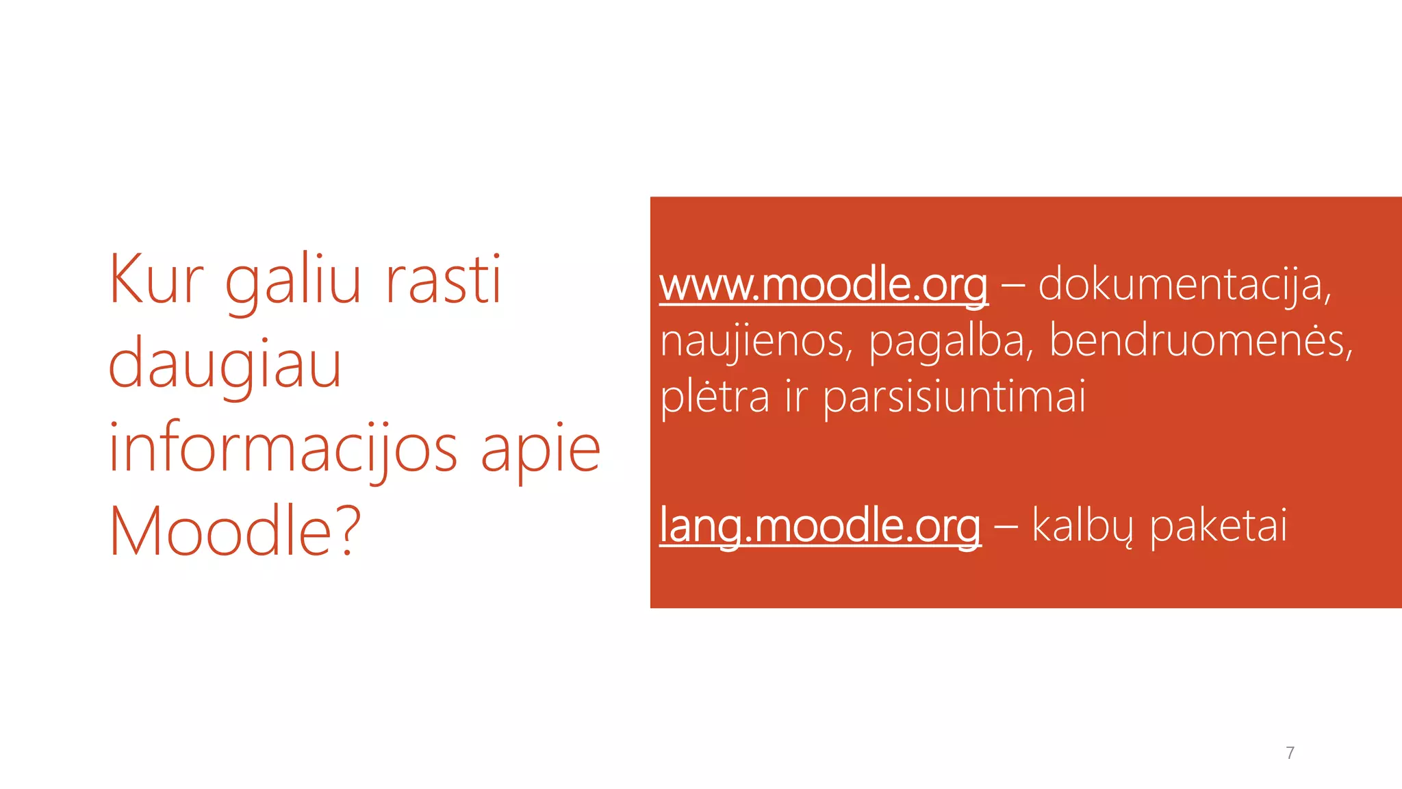 Apie moodle | PPTX