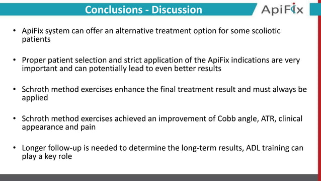 ApiFix treatment for Adolescent Idiopathic Scoliosis (AIS): The ...