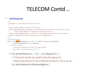 Outgoing Call Flow ~ Android
