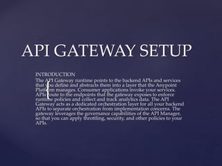 API gateway setup | PPTX