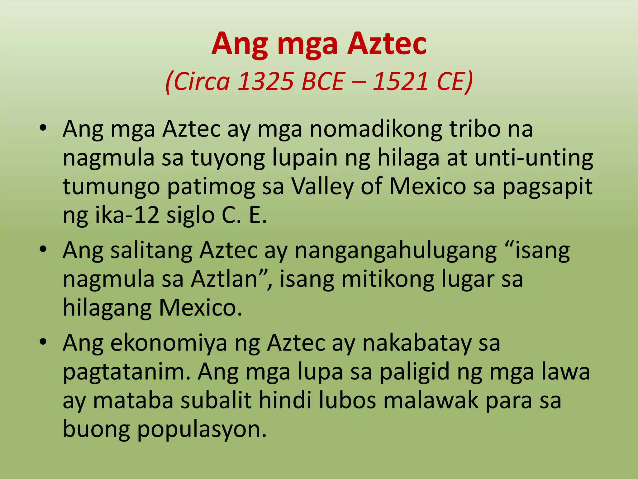 AP III - Ang mga Kabihasnan sa Amerika | PPTX