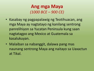 AP III - Ang mga Kabihasnan sa Amerika | PPTX