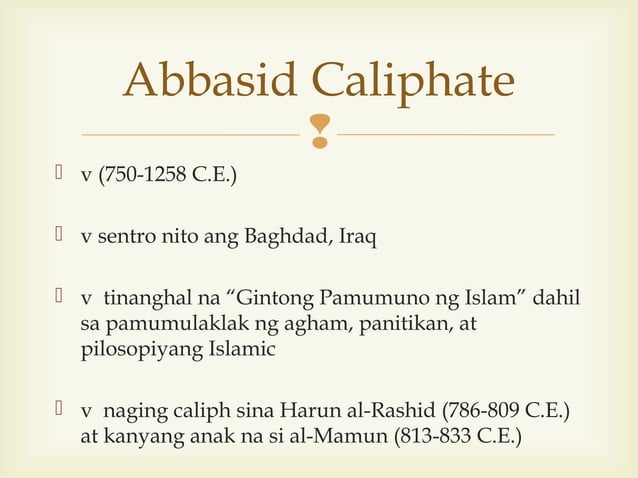 Ap III abbasid caliphate | PPT