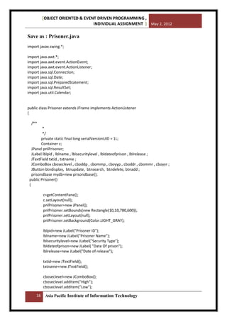 Prisoner Management System | DOCX