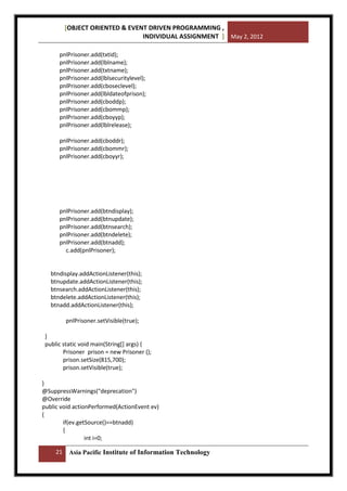 Prisoner Management System | DOCX