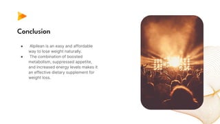 Apilean Secret For Healthy Weight Loss | PPT