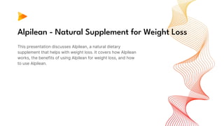 Apilean Secret For Healthy Weight Loss | PPT