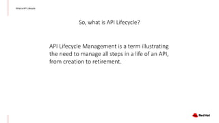 Api Lifecycle Operation with Open Source Products | PPT