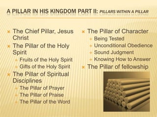 A pillar in the kingdom part 3 | PPTX