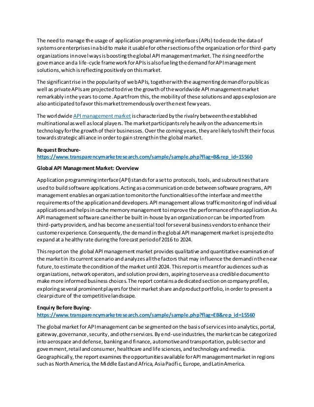 Api management market | PDF