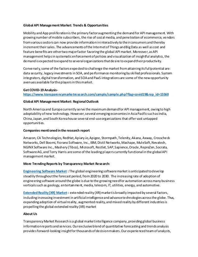 Api management market | PDF