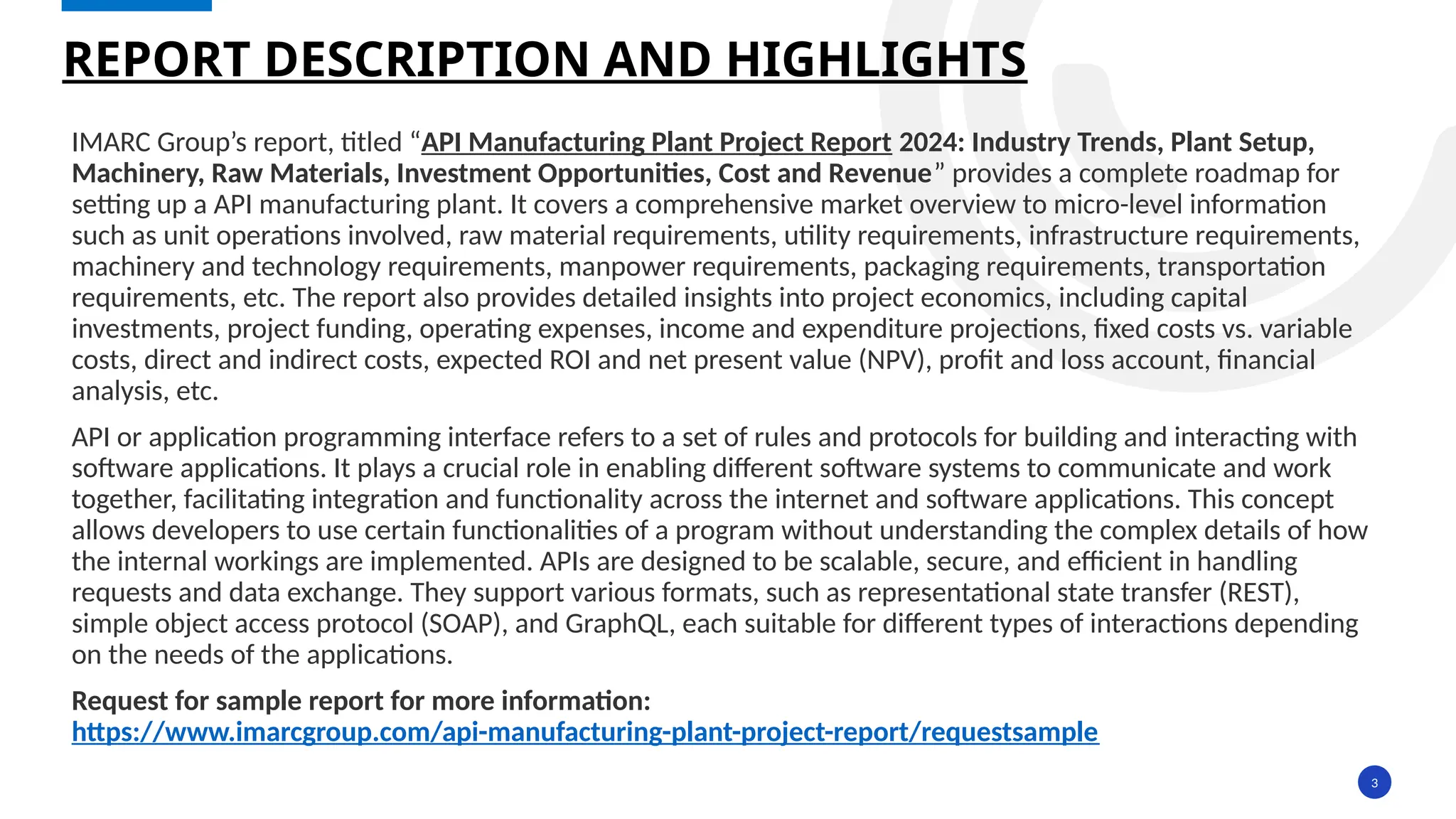 API Manufacturing Plant Project Report .pptx