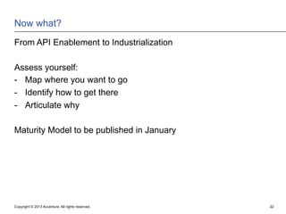 API Maturity Model (Webcast with Accenture) | PDF