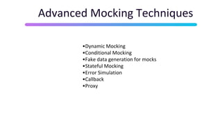 Advanced API Mocking Techniques Using Wiremock | PPTX
