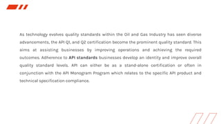 API Monogram Certification - Ibex Systems | PPTX