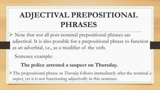 APIN_ADJECTIVAL PREPOSITIONAL PHRASES.pptx | Food & Drink