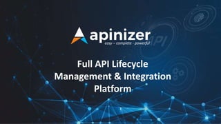 Apinizer - Full API Lifecycle and Integration Platform | PPT