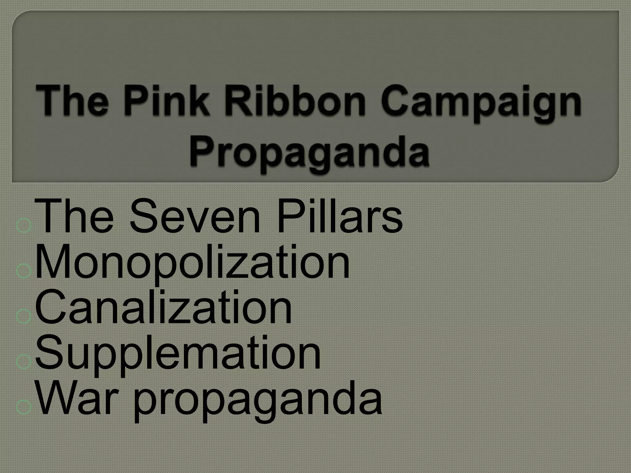 The Pink Ribbon Campaign | PPTX
