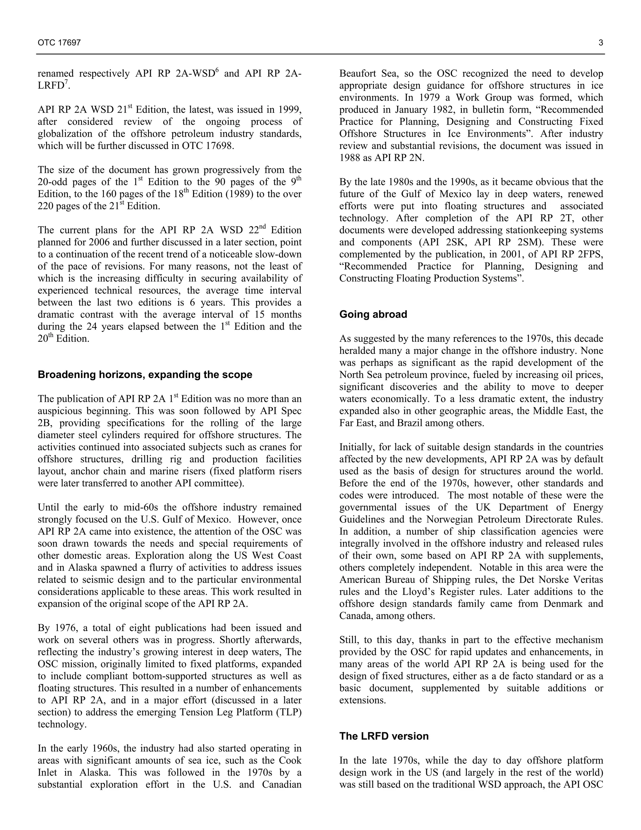 Api offshore structure standards rp 2 a and much more (mangiavacchi ...