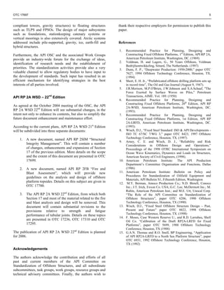 Api offshore structure standards rp 2 a and much more (mangiavacchi ...