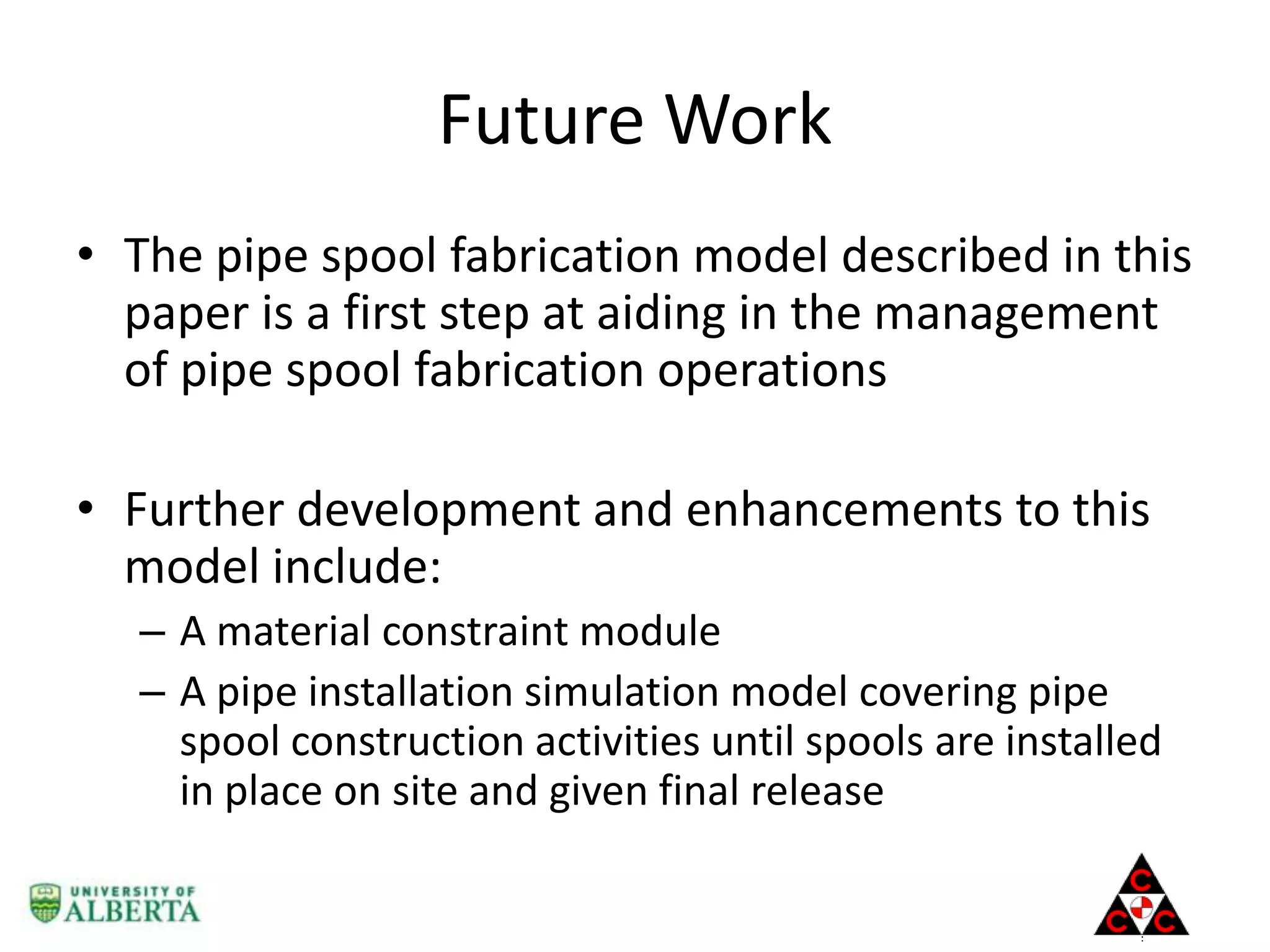 I3M 2013 – EMSS Conference - Pipe Spool Fabrication Simulation Model ...