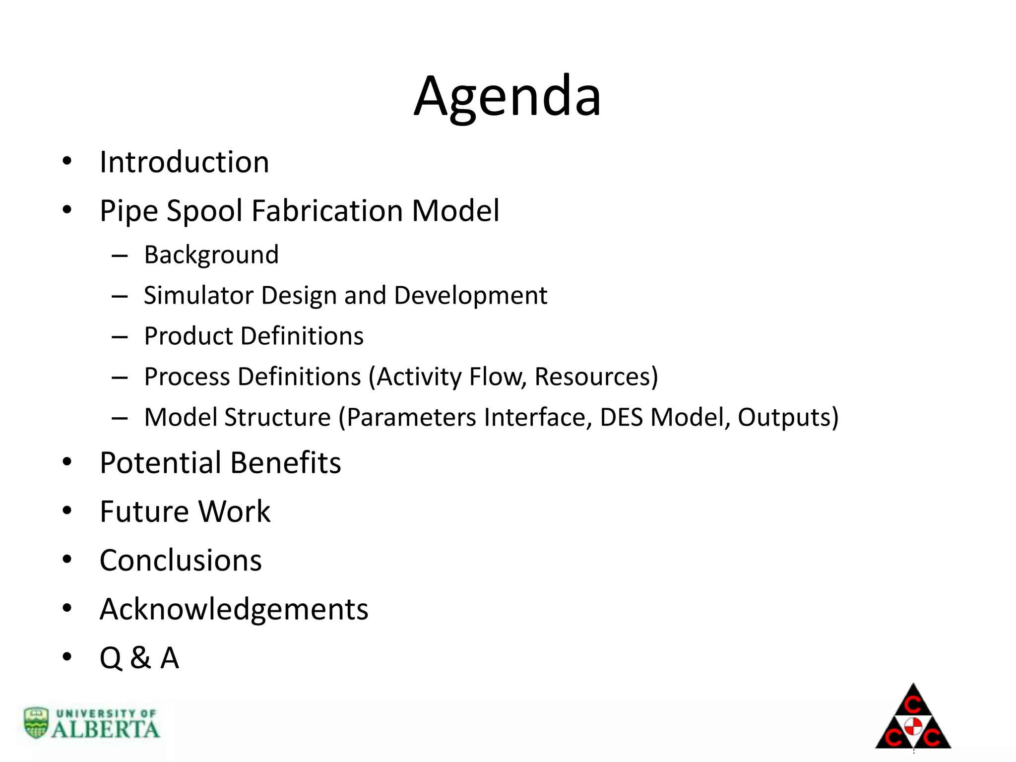 I3M 2013 – EMSS Conference - Pipe Spool Fabrication Simulation Model | PPTX